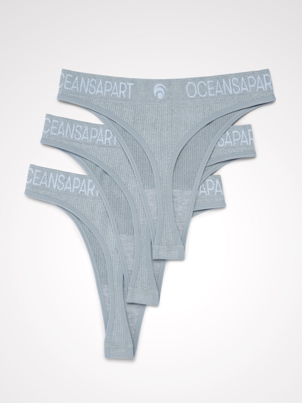 Ariel Seamless Thong Set Deluxe Black Cider Green And Light Grey Mela